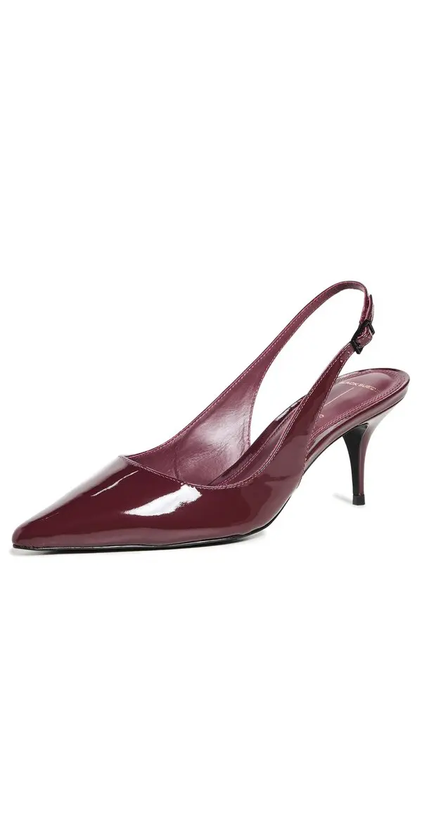 BLACK SUEDE STUDIO 65mm Alloy Pumps