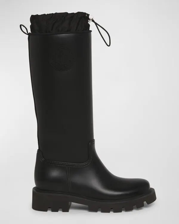 Moncler Kickstream Waterproof Rain Boots - Black