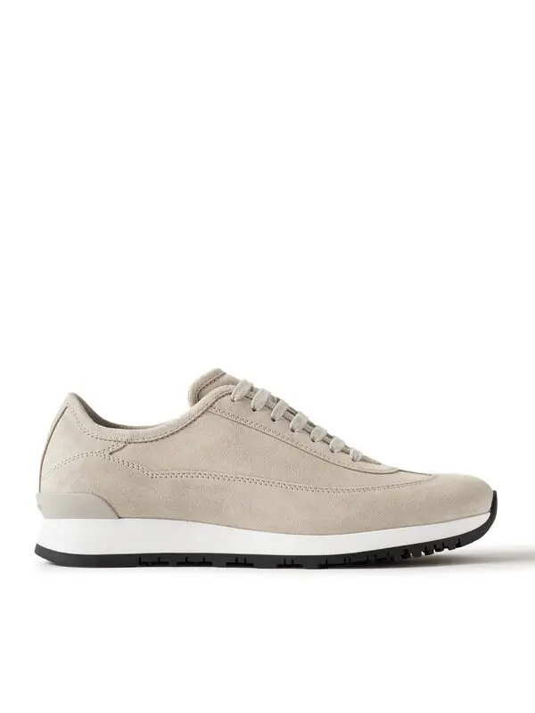 John Lobb Foundry Ii Suede Sneakers - Neutrals