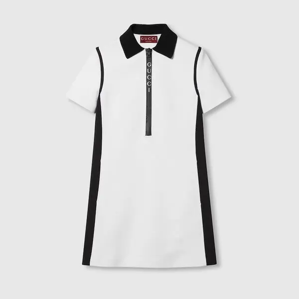 Gucci Short Jersey Jacquard Dress Ready-To-Wear - White | Editorialist