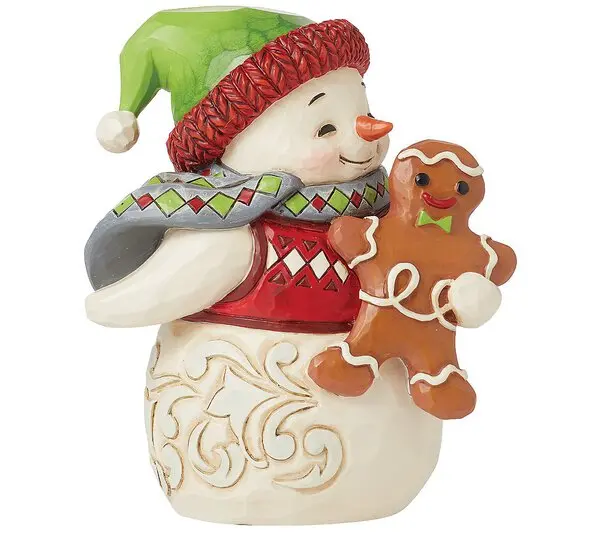 JIM SHORE Mini Snowman Gingerbread Fig