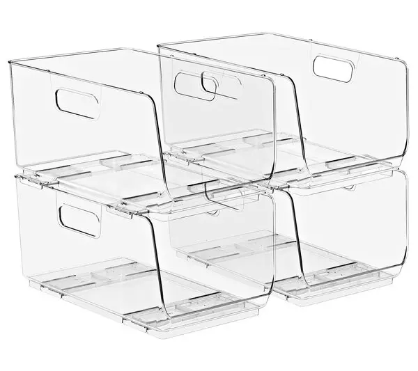 SORBUS Open Front Bins Set Of 4 Medium