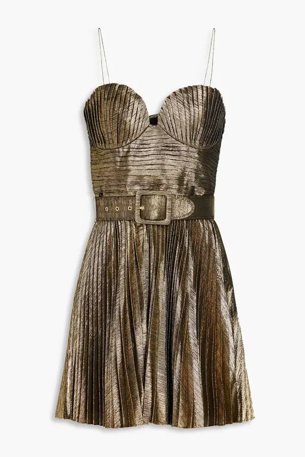 Rebecca Vallance Josie Pleated Mini Dress