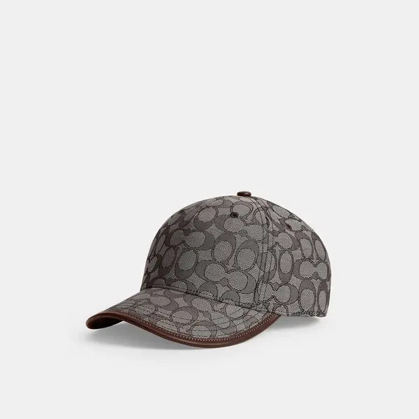 Coach Signature Jacquard Baseball Hat - Oak
