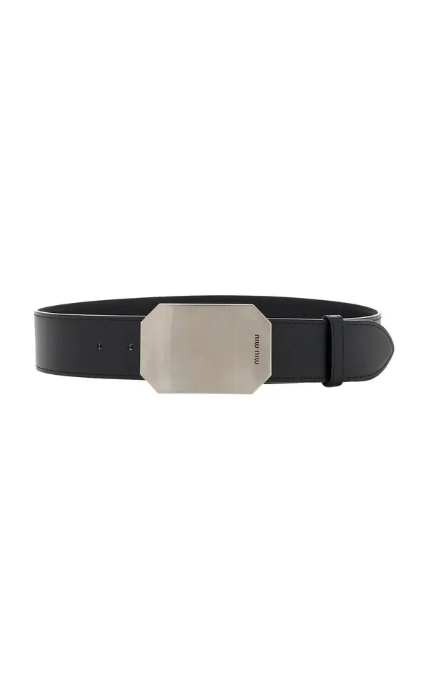 Miu Miu Leather Belt - Black
