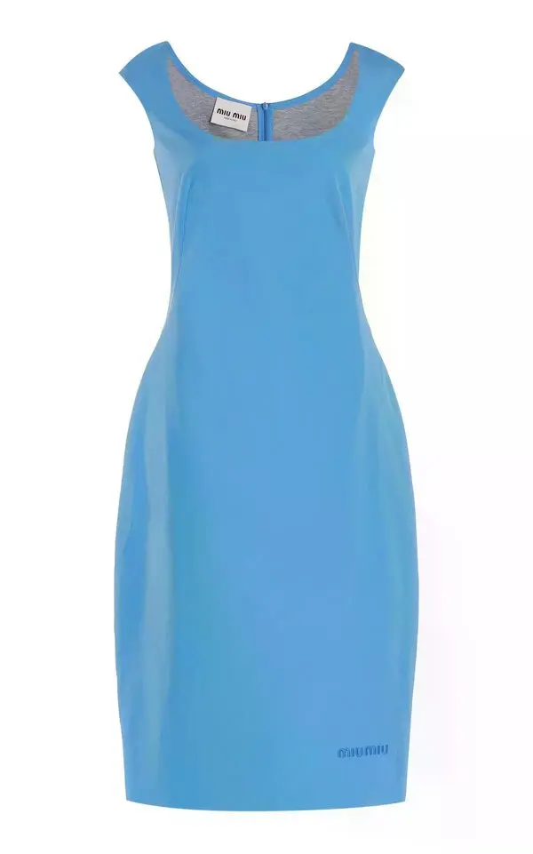 Miu Miu Cotton Poplin Midi Dress