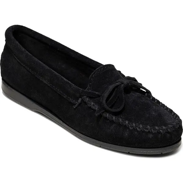 Minnetonka Tie Slipper - Black
