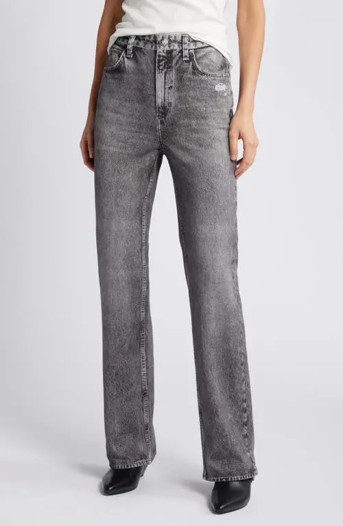 Rag & Bone Miramar Shea Relaxed Straight Sweatpant Jeans - Raven