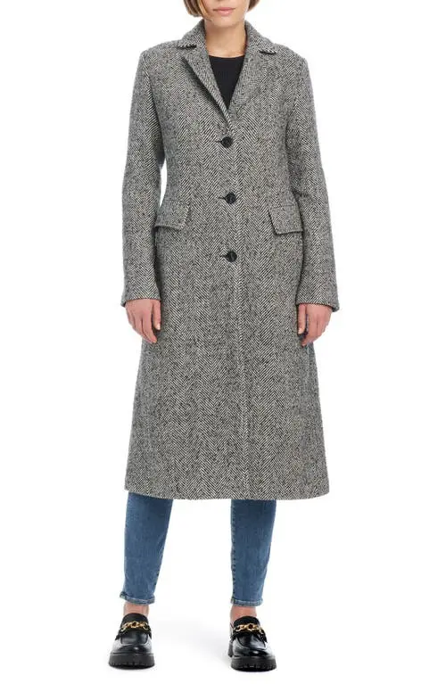 Sanctuary Long Herringbone Overcoat