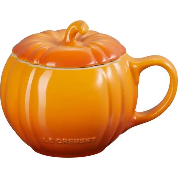 LE CREUSET Pumpkin Mug & Lid - Persimmon