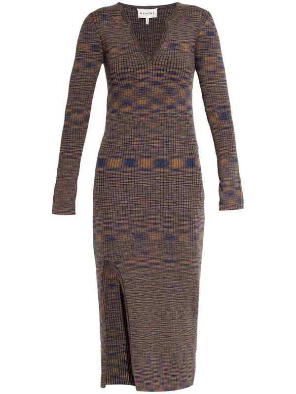 Munthe Ribbed Knit Dress In Brown - 31% Off | Editorialist