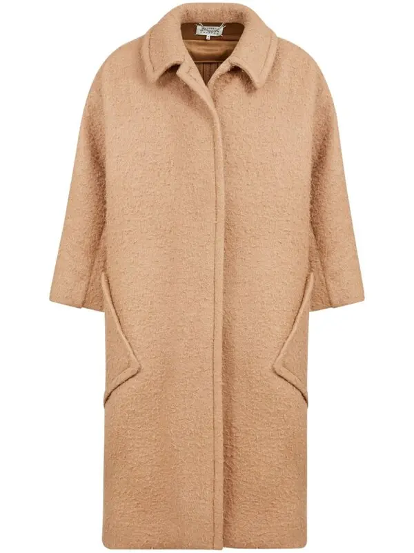 MAISON MARGIELA Oversized Bouclé Mohair Coat - Neutrals