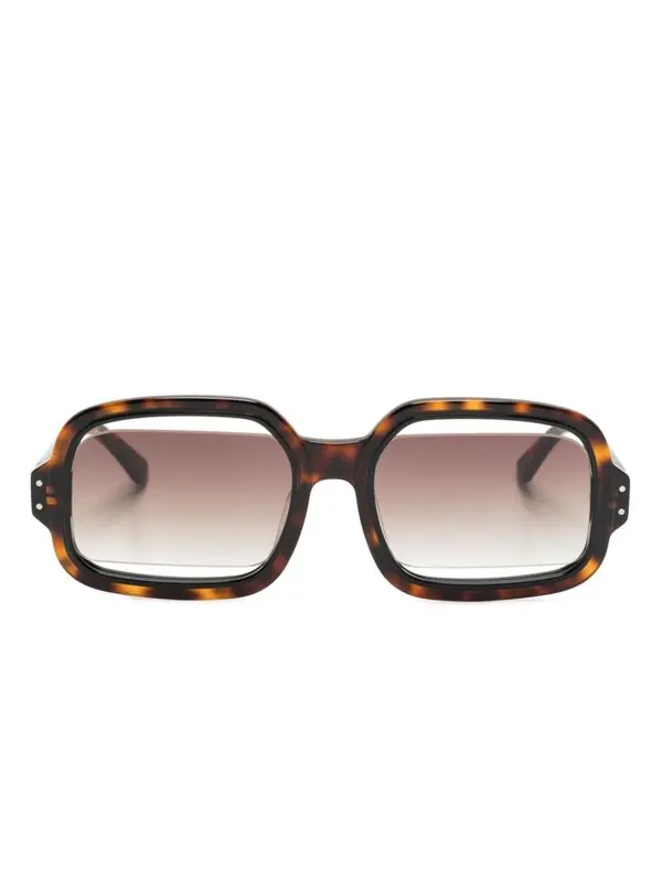 Henrik Vibskov Olga Rectangle-frame Sunglasses - Brown