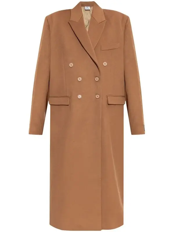 Vetements Double-breasted Wool Coat - Neutrals