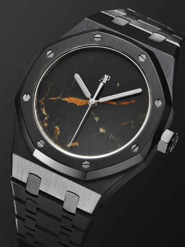 MAD Audemars Piguet Customized Royal Oak Limited Edition Automatic 37mm Dlc-coated Stainless Steel Watch