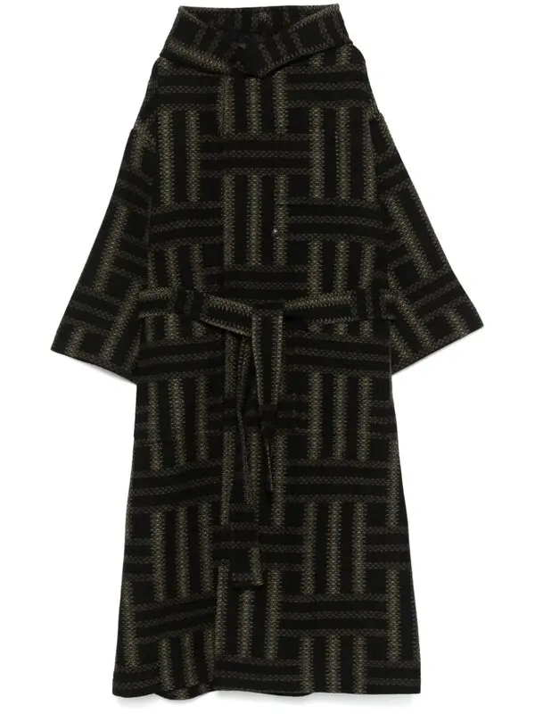 Kenzo Jacquard Virgin Wool Coat