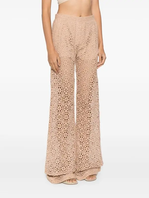 Elie Saab Macramé Palazzo Trousers