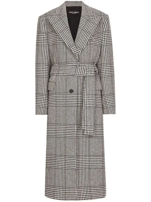 Dolce & Gabbana Check-pattern Coat - Grey