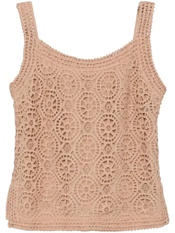 Elie Saab Macramé Tank Top
