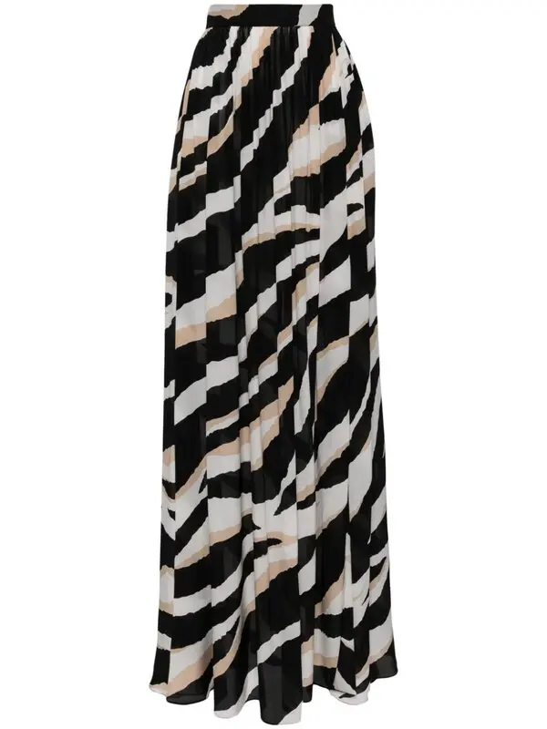 Elie Saab Zebra-print Maxi Skirt