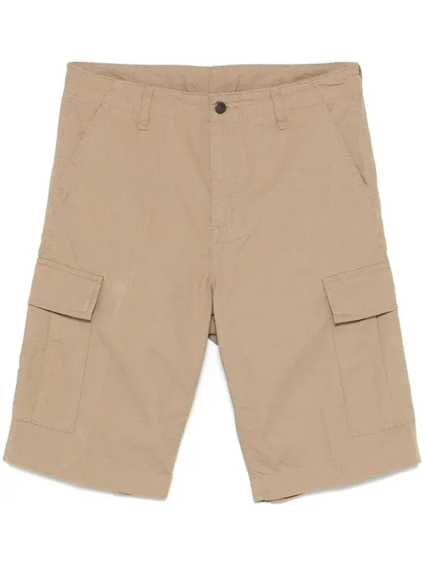 Carhartt Work In Progress Logo-patch Cargo Shorts - Brown