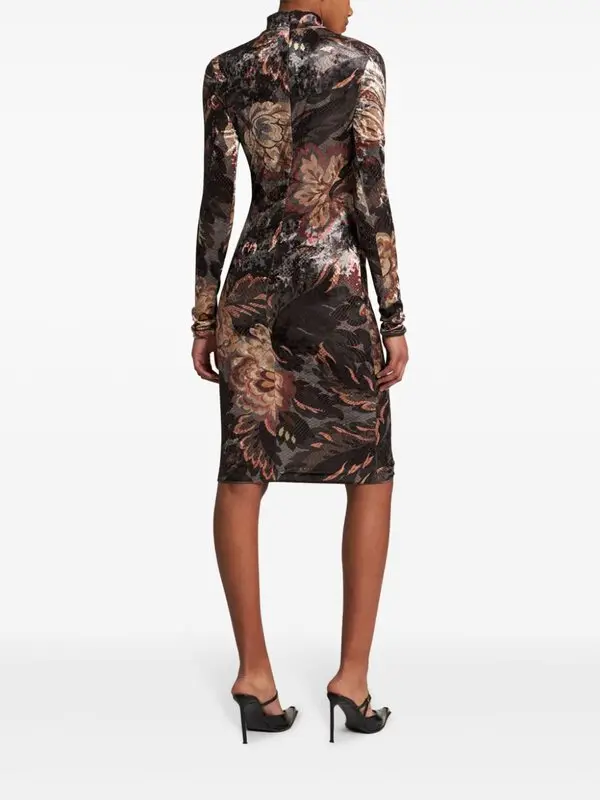 Etro Printed Chenille Midi Dress