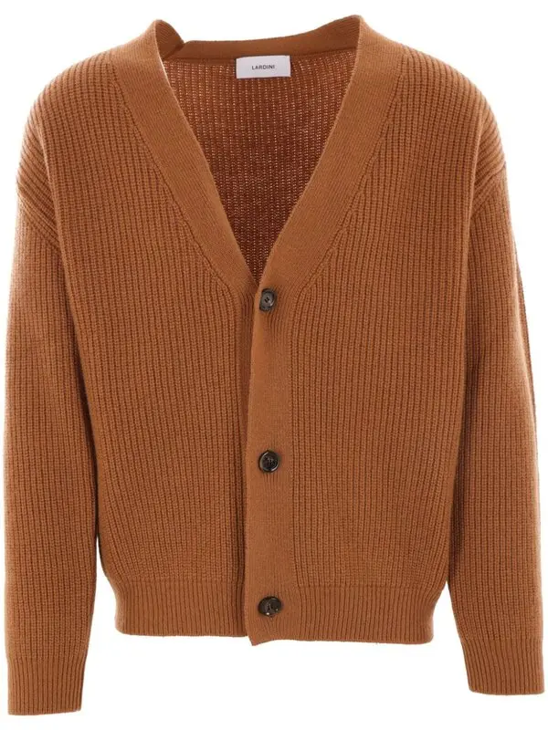 LARDINI V-neck Buttoned Cardigan