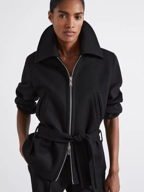 REISS Ada Atelier Virgin Wool-blend Belted Coat