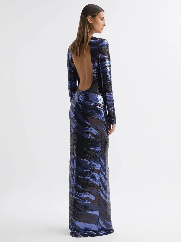 Halston Whitney Sequin Maxi Gown