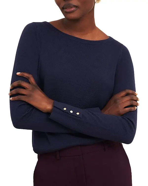 HOBBS LONDON Perla Wool Sweater - Hobbs Navy