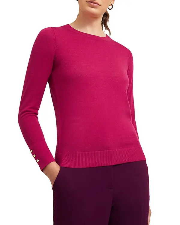 HOBBS LONDON Penny Merino Wool Sweater - Cranberry