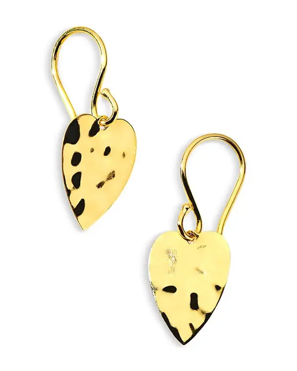 Ippolita 18k Yellow Classico Crinkle Mini Heart Drop Earrings