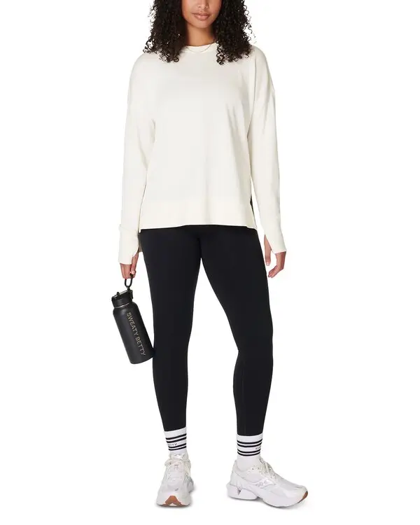 Sweaty Betty After Class Longline Sweatshirt - Lily White