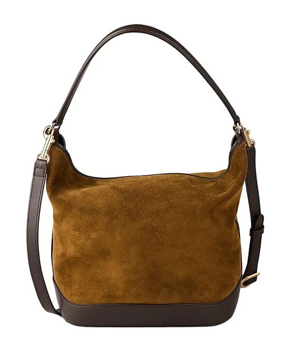 Sandro Tangoso Shoulder Bucket Bag - Camel
