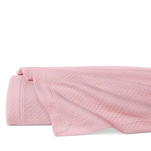 SFERRA Rombo Cotton Diamond Matelasse Coverlet, Full/queen - Carnation
