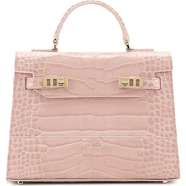 TEDDY BLAKE Kim Croco 11 Shoulder Bag - Croco Pink