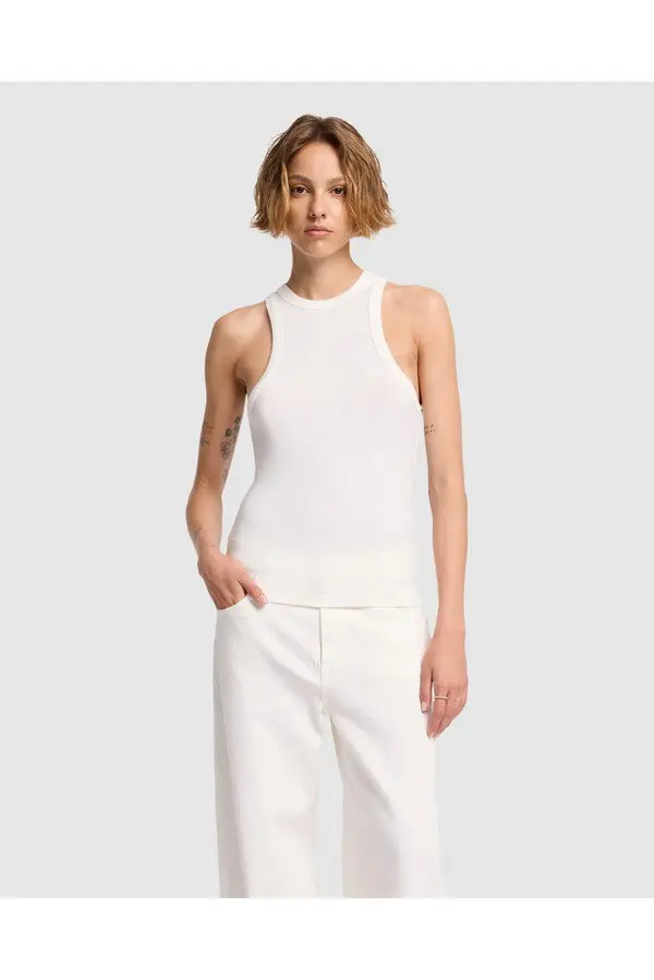7 For All Mankind Ribbed Racerback Tank