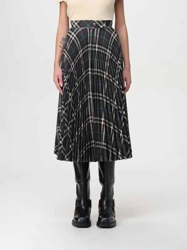 Burberry Plaid Pleated Skirt - Multicolor