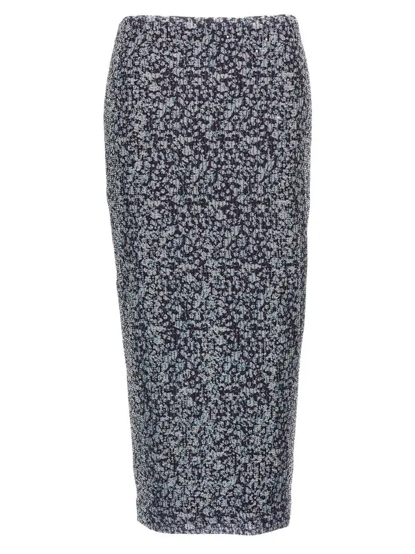 Remain Birger Christensen Printed Sequined Midi Pencil Skirt - Multicolor