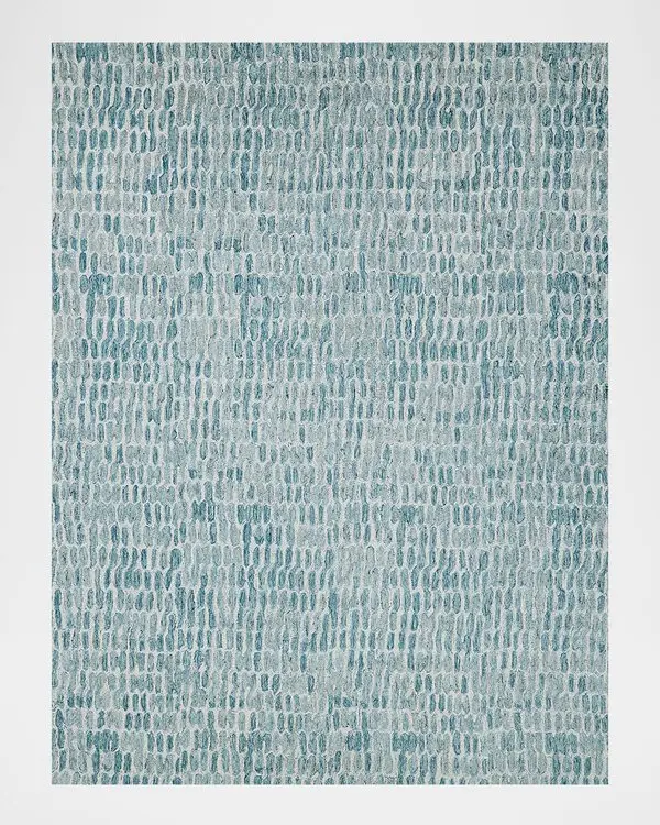 EXQUISITE RUGS Ink Blot Hand-tufted Rug, 12' X 15 - Turquoise