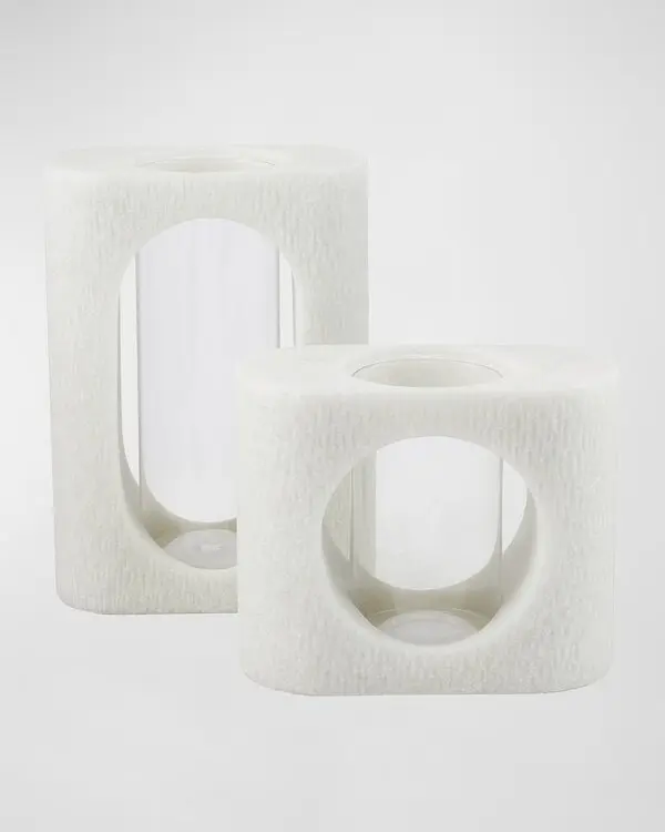 ARTERIORS Emilie Stone & Glass Vases, Set Of 2