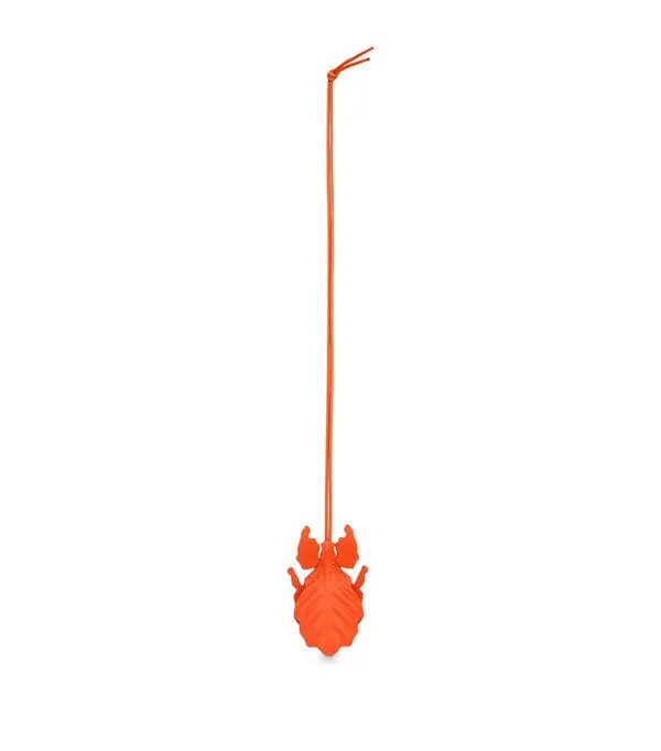 Loewe Leather Leaf Insect Charm - Orange