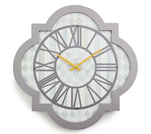 MACKENZIE-CHILDS Sterling Check Tile Wall Clock