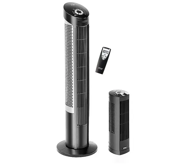 SEVILLE CLASSICS Ultraslimline Tower Fan Comb O Pack, Black
