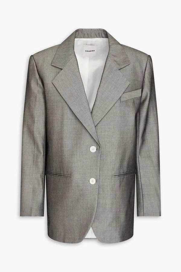 Sandro Wool-blend Blazer - Gray