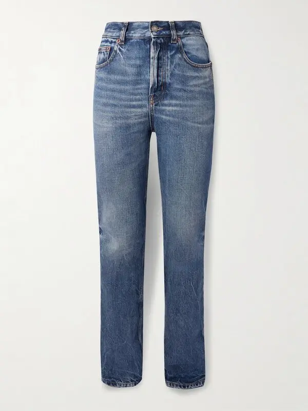 Saint Laurent High-rise Slim-leg Jeans - Blue