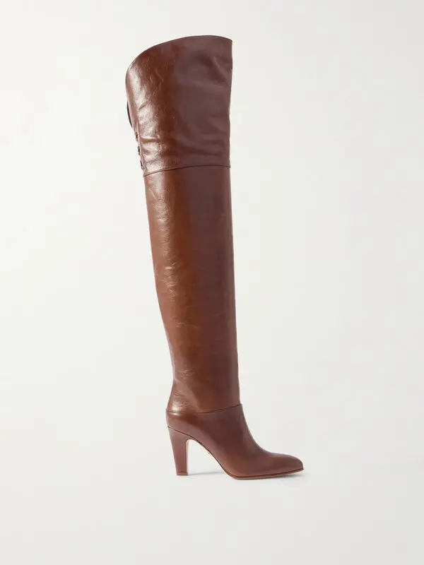 Chloé Eve Leather Over-the-knee Boots - Brown