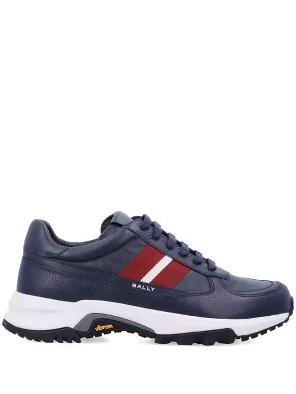 Bally Flick Ribbon Leather Trainers - Blue