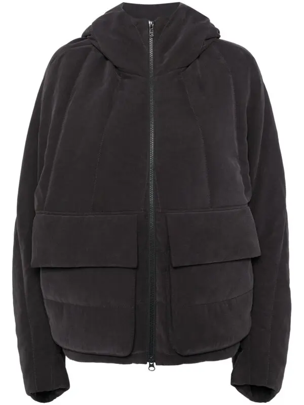 Goen.j Quilted Hooded Jacket - Grey