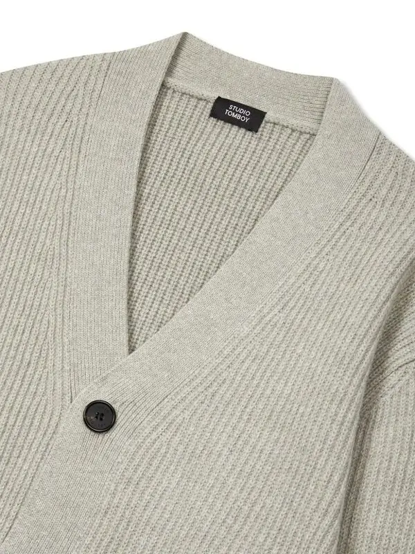 STUDIO TOMBOY Ribbed-knit Cardigan - Grey